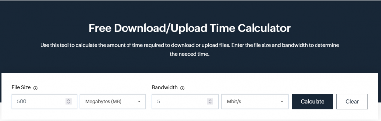 Top 6 Download Time Calculator Tools